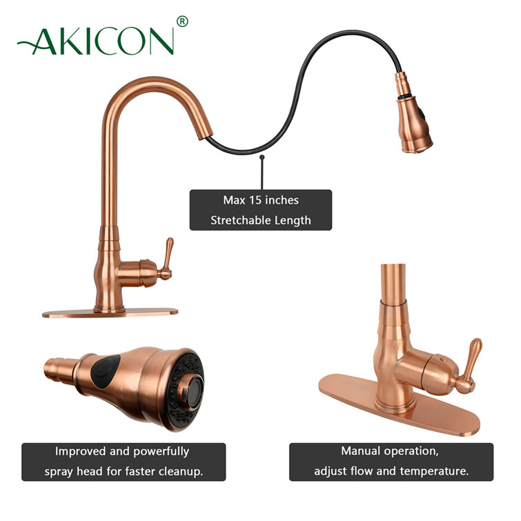 Akicon Pull Down Kitchen Faucet & Reviews | Wayfair