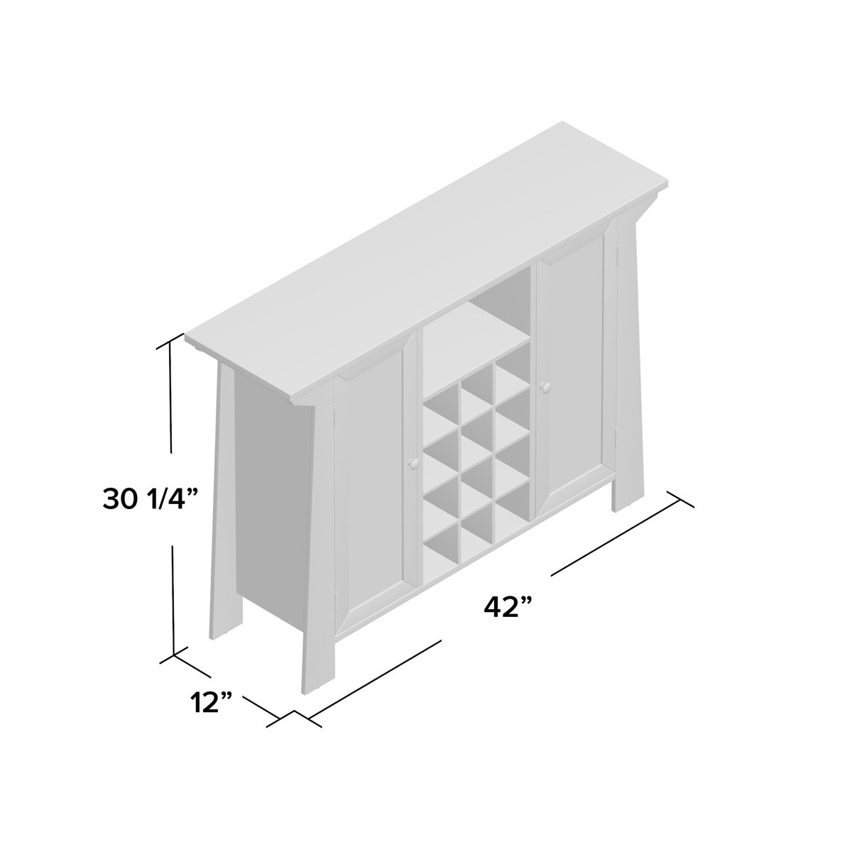 Ebern Designs Firat Metal Console Table 12 Bottle Wine Rack, Liquor Bar ...