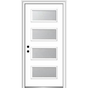 MMI DOOR 5-Lite Spotlight Painted Steel Prehung Front Entry Door ...