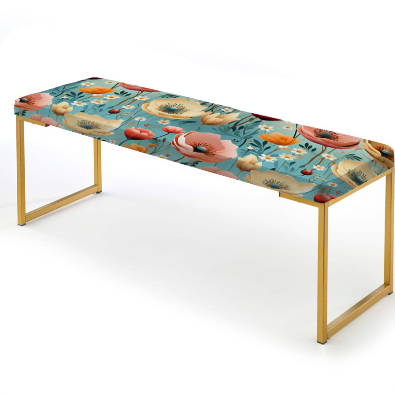 Design Art Playful Poppies Garden Floral Pattern - Floral Upholstered ...