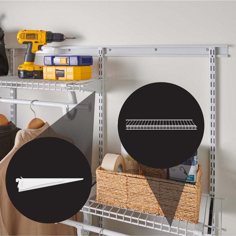 ClosetMaid SuperSlide 12 in. D x 72 in. W Wire Wall Mounted Shelf (1 ...