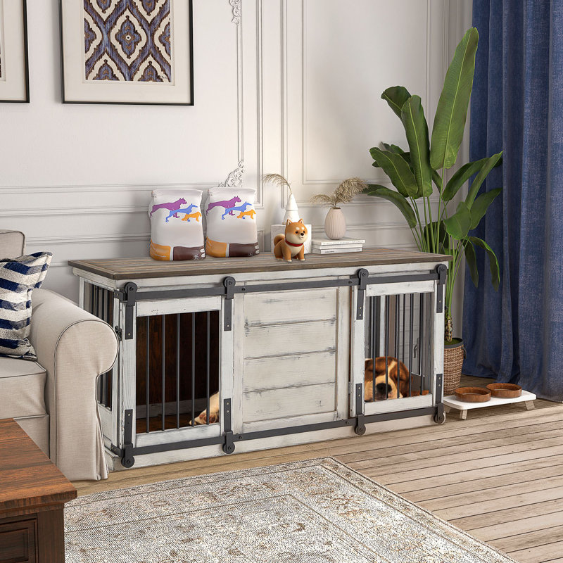 Tucker Murphy Pet™ Solid Wood Dog Crate Furniture, Dog Kennel Tv ...