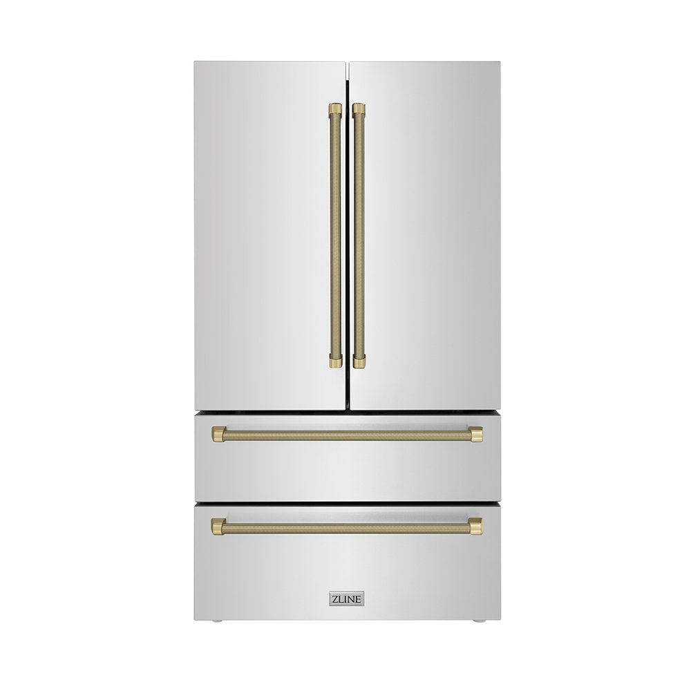 ZLINE Autograph 36 in. Counter-Depth Refrigerator in Stainless Steel ...