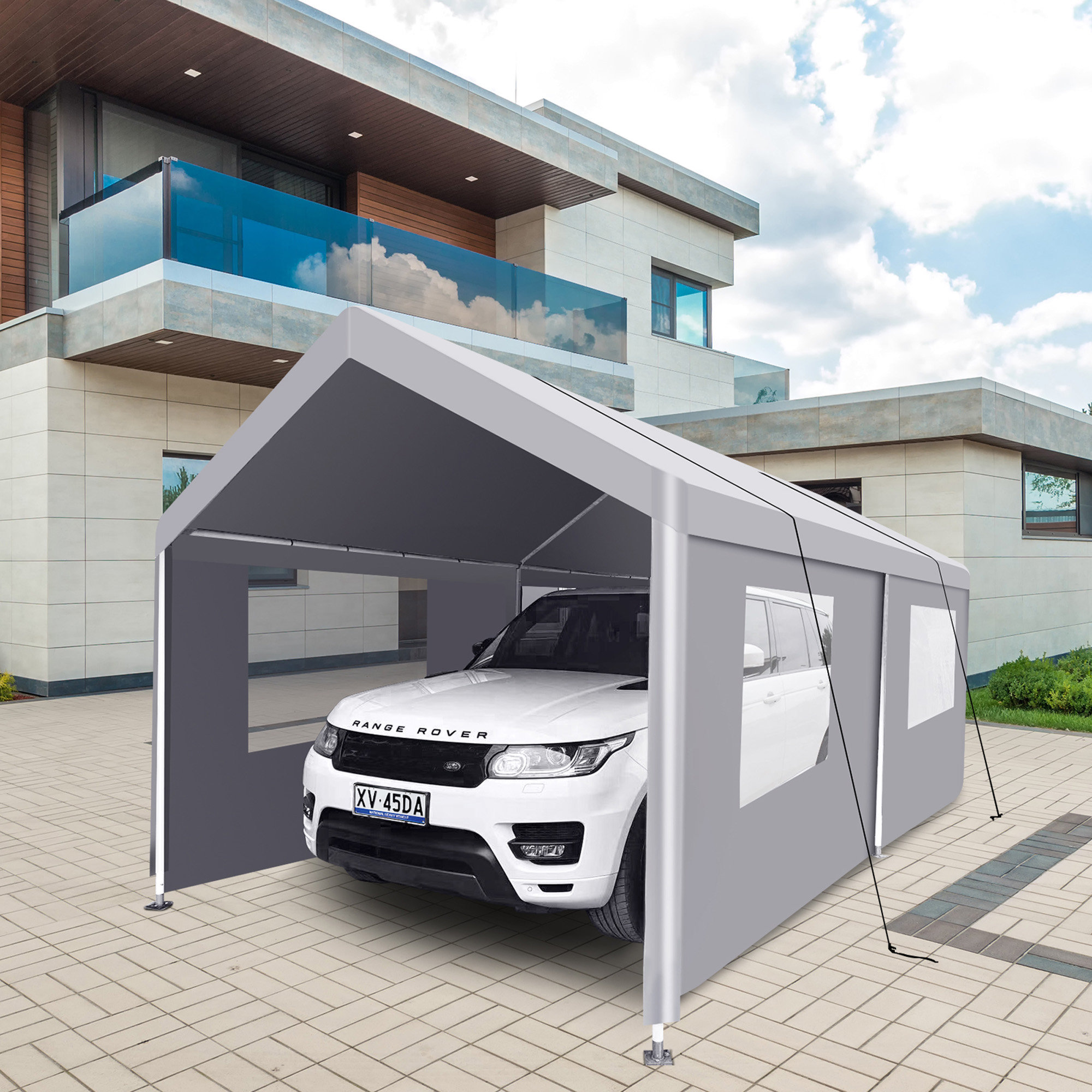 VODYXSEP Carport, Heavy Duty Portable Carport Garage Tent For Outdoor ...
