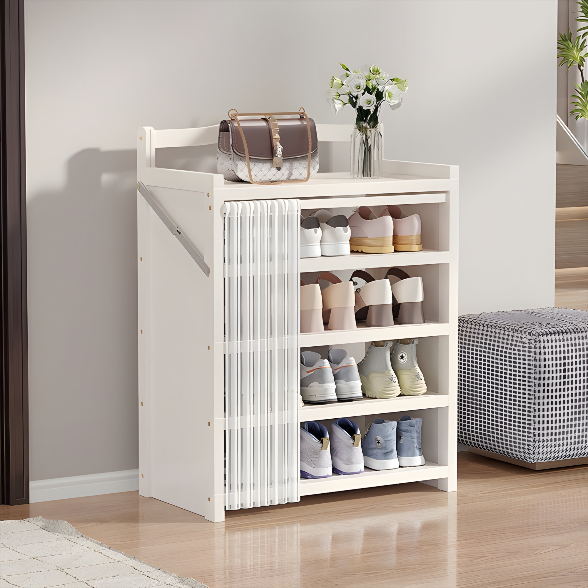 Rebrilliant Free Installation Folding Shoe Rack, Household Multi-Layer ...