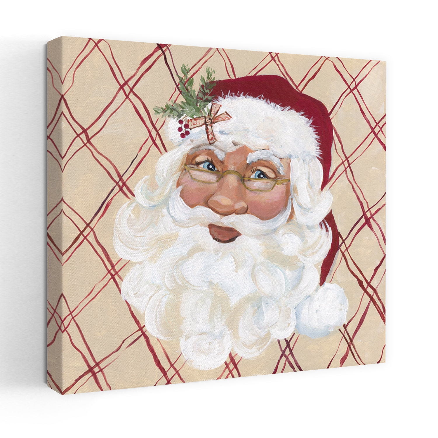 Ophelia & Co. Contemporary Santa With Christmas Holidays Art - Wayfair ...