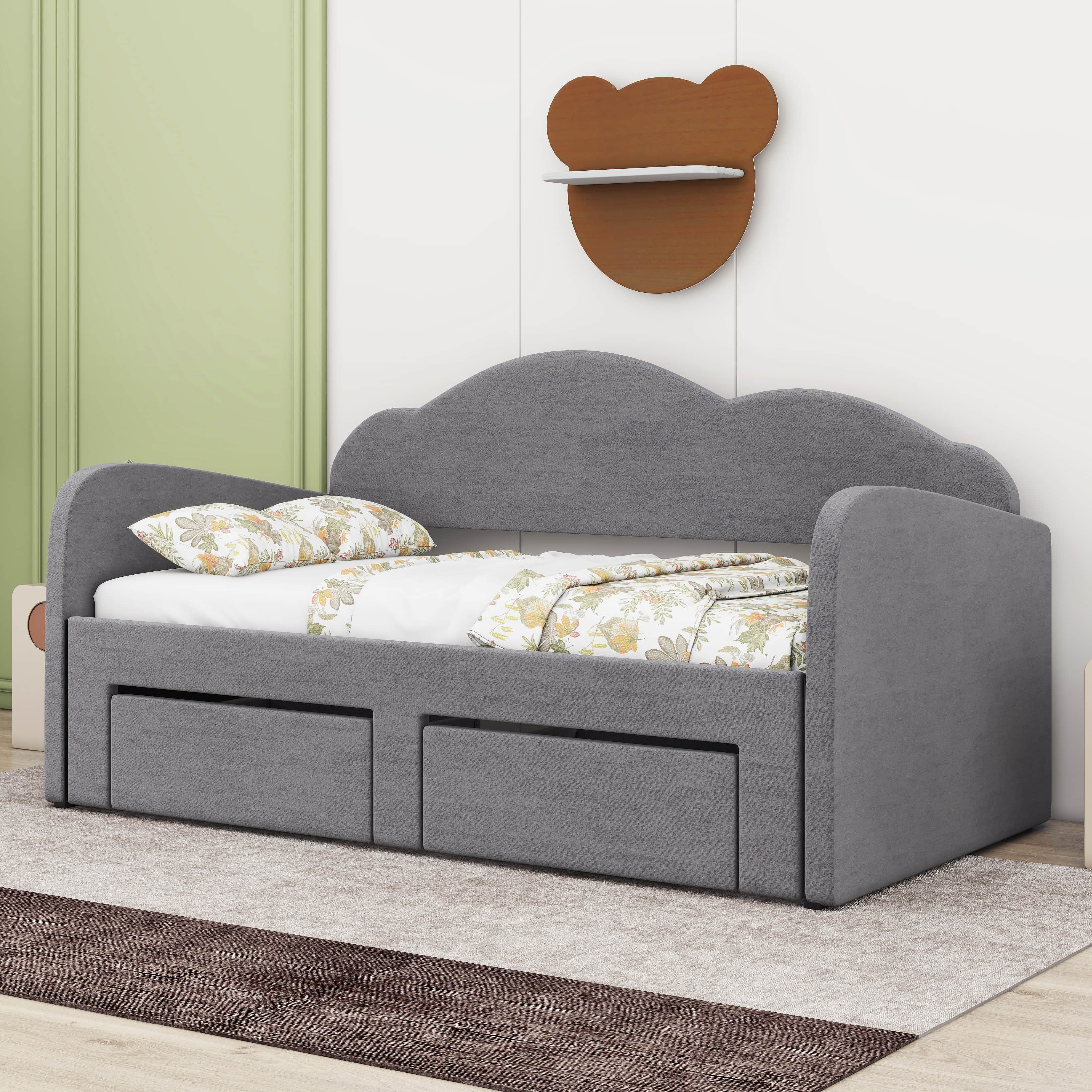 Red Barrel Studio® Glenice Upholstered Panel Storage Bed | Wayfair