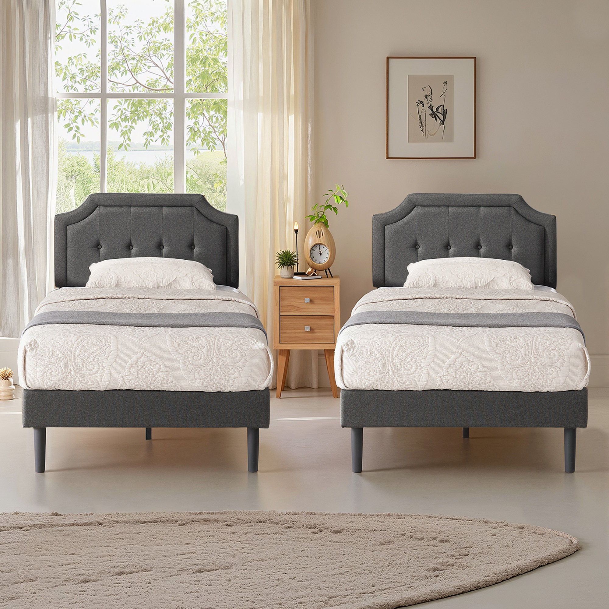 Red Barrel Studio® Saylah Upholstered Platform Bed & Reviews | Wayfair