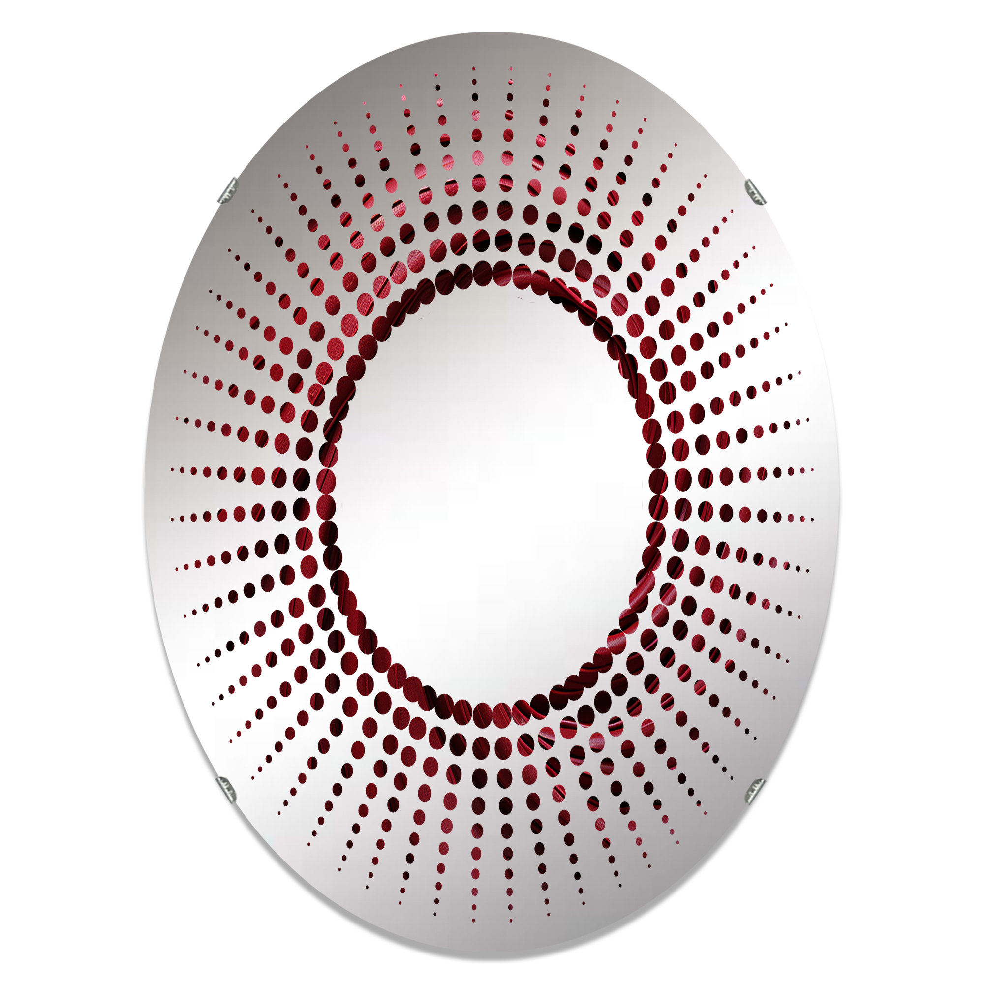 East Urban Home Red Winding Wonder - Starburst Decorative Mirror ...