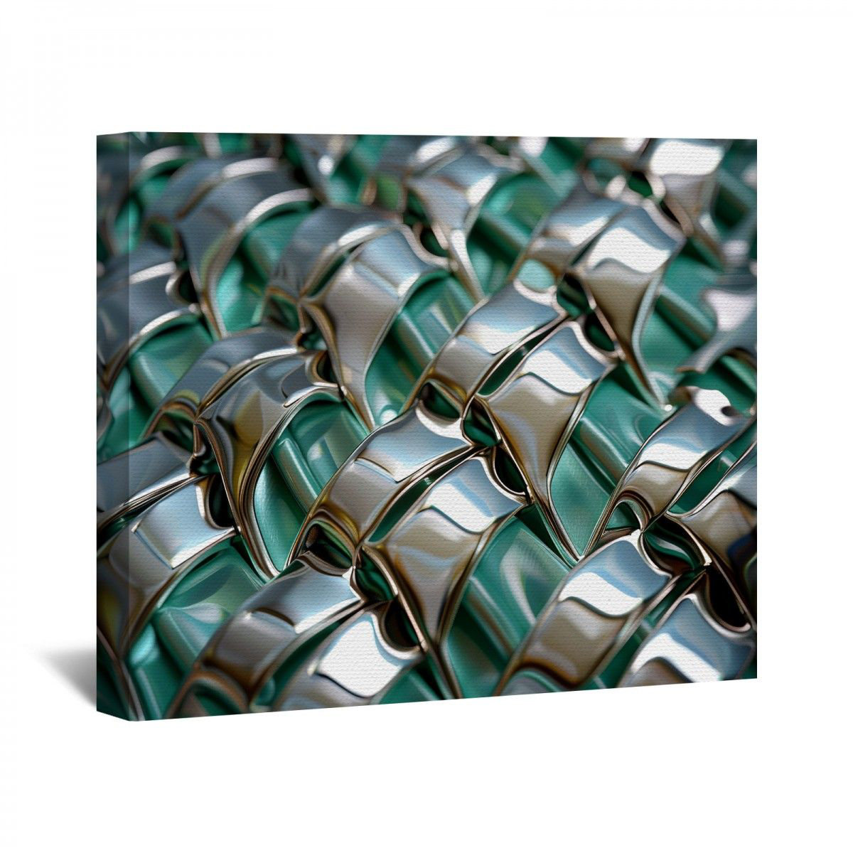 Ivy Bronx " Wavy Metal " on Canvas | Wayfair