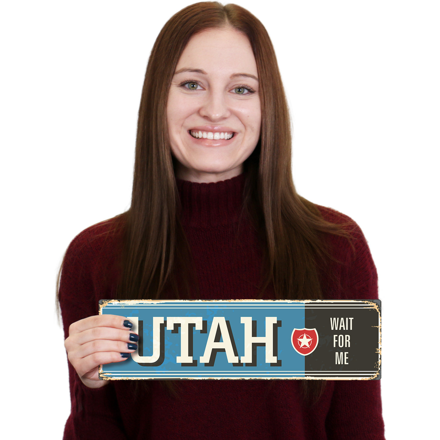 SmartSign Vintage Utah Sign, 40 mil Rustproof Aluminum with Clear ...
