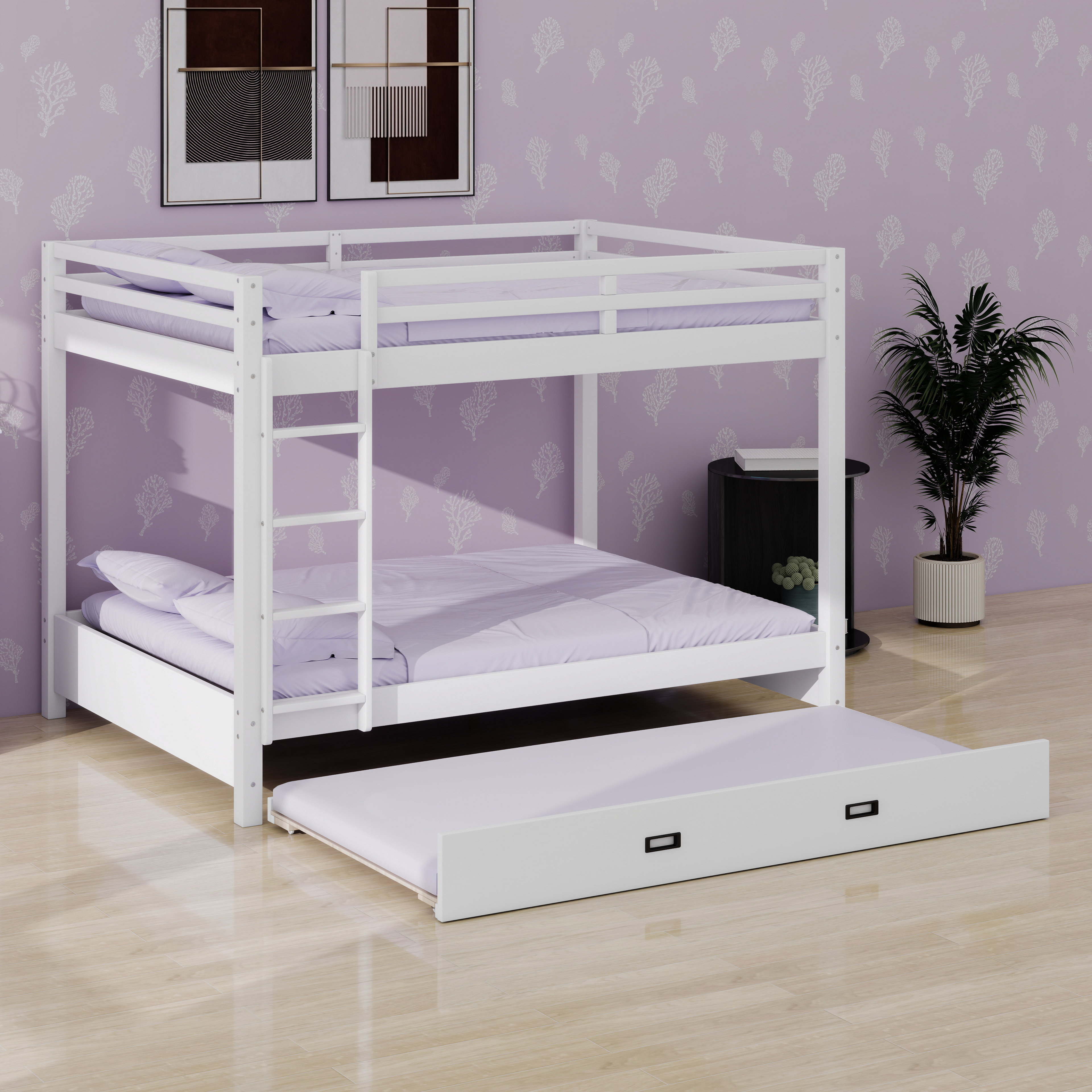 ACME Furniture Wood Bunk Bed With Step Ladder And Spacious Sleeping ...