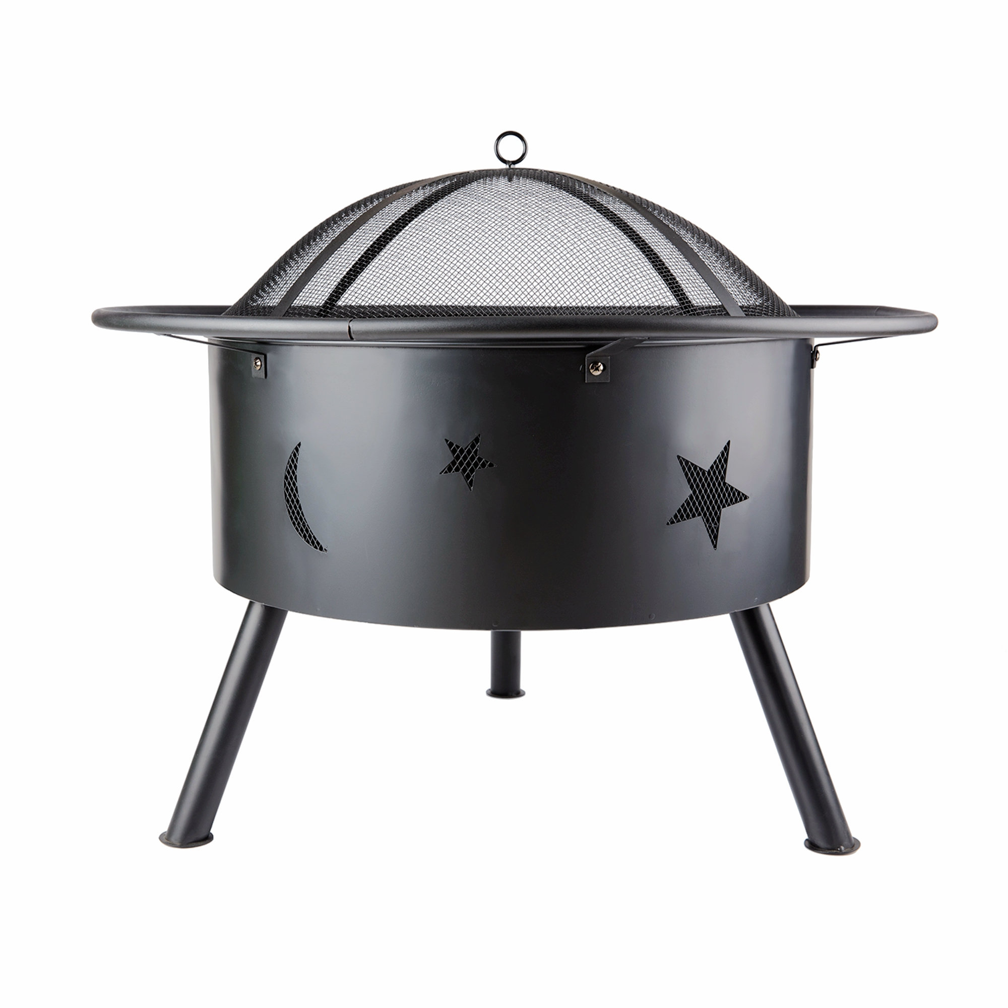 Arlmont & Co. Roanin 26.38'' H x 32.09'' W Iron Charcoal Outdoor Fire ...