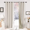 Wade Logan® Lythrodontas Faux Linen Total Blackout Curtain Panels ...