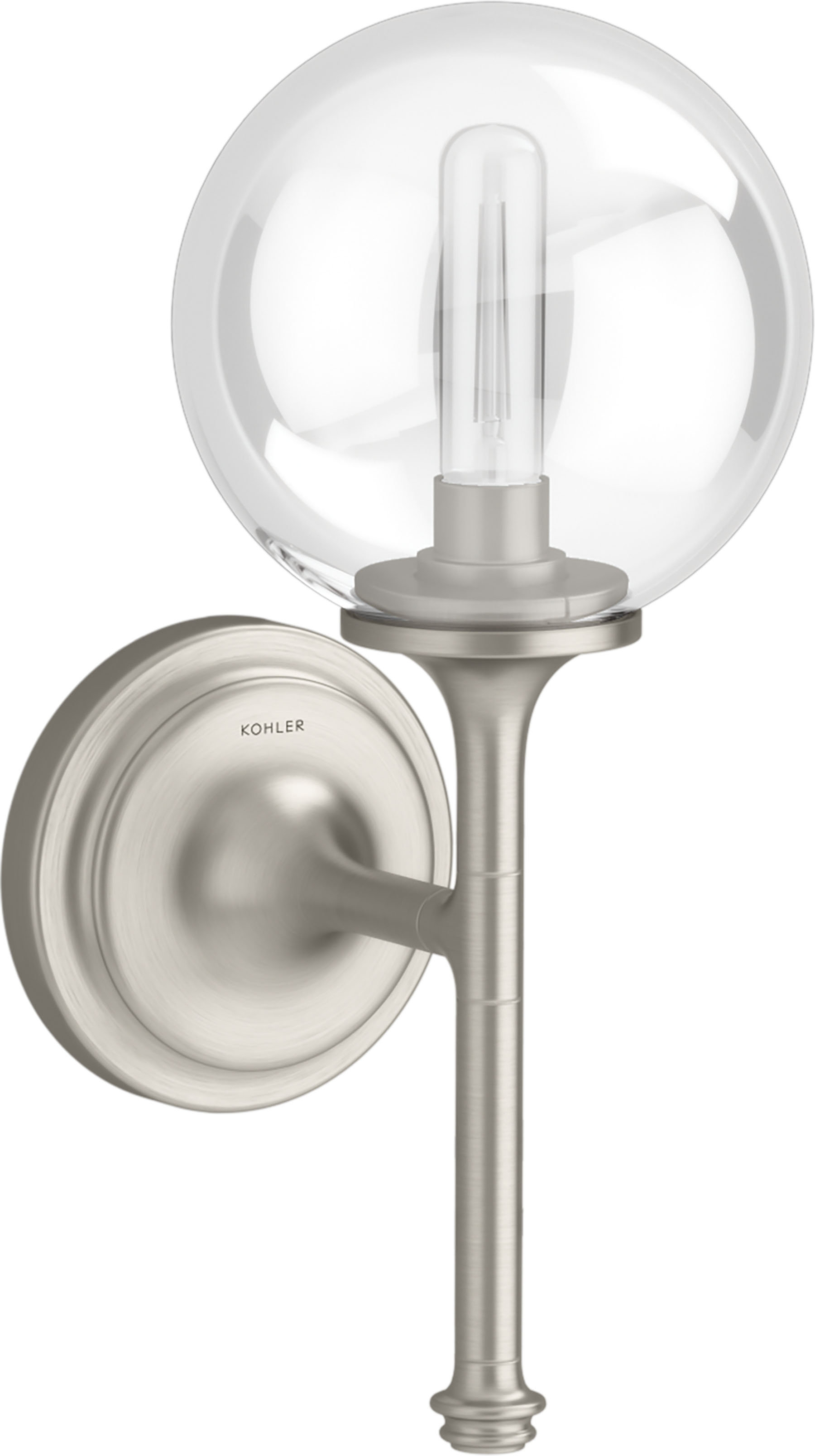 Kohler Bellera™ 1 Light Indoor Wall Sconce with Globular Glass Shade ...