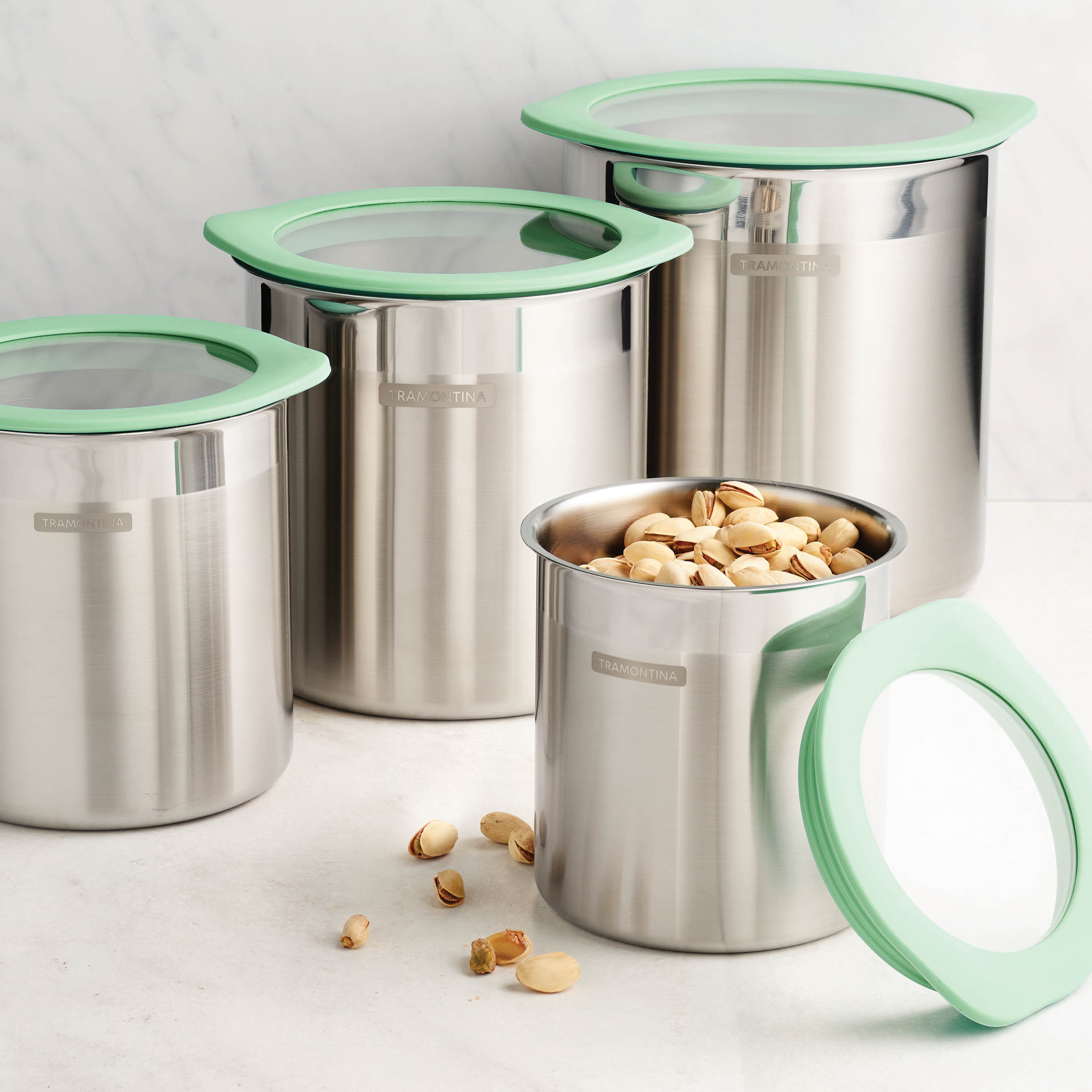 Tramontina 4 Piece Kitchen Canister Set & Reviews | Wayfair