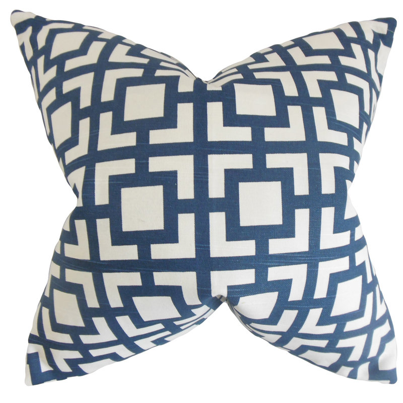 The Pillow Collection Geometric Reversible Throw Pillow | Wayfair