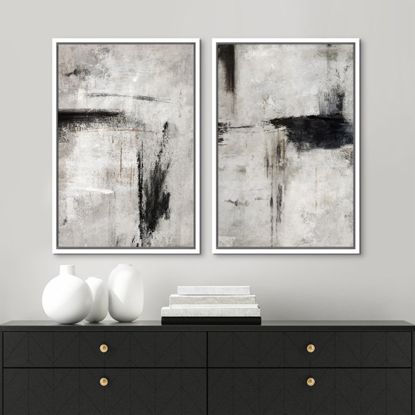 wall26 " Greenish Grey Abstract Shape Industrial Modern Art Texture ...