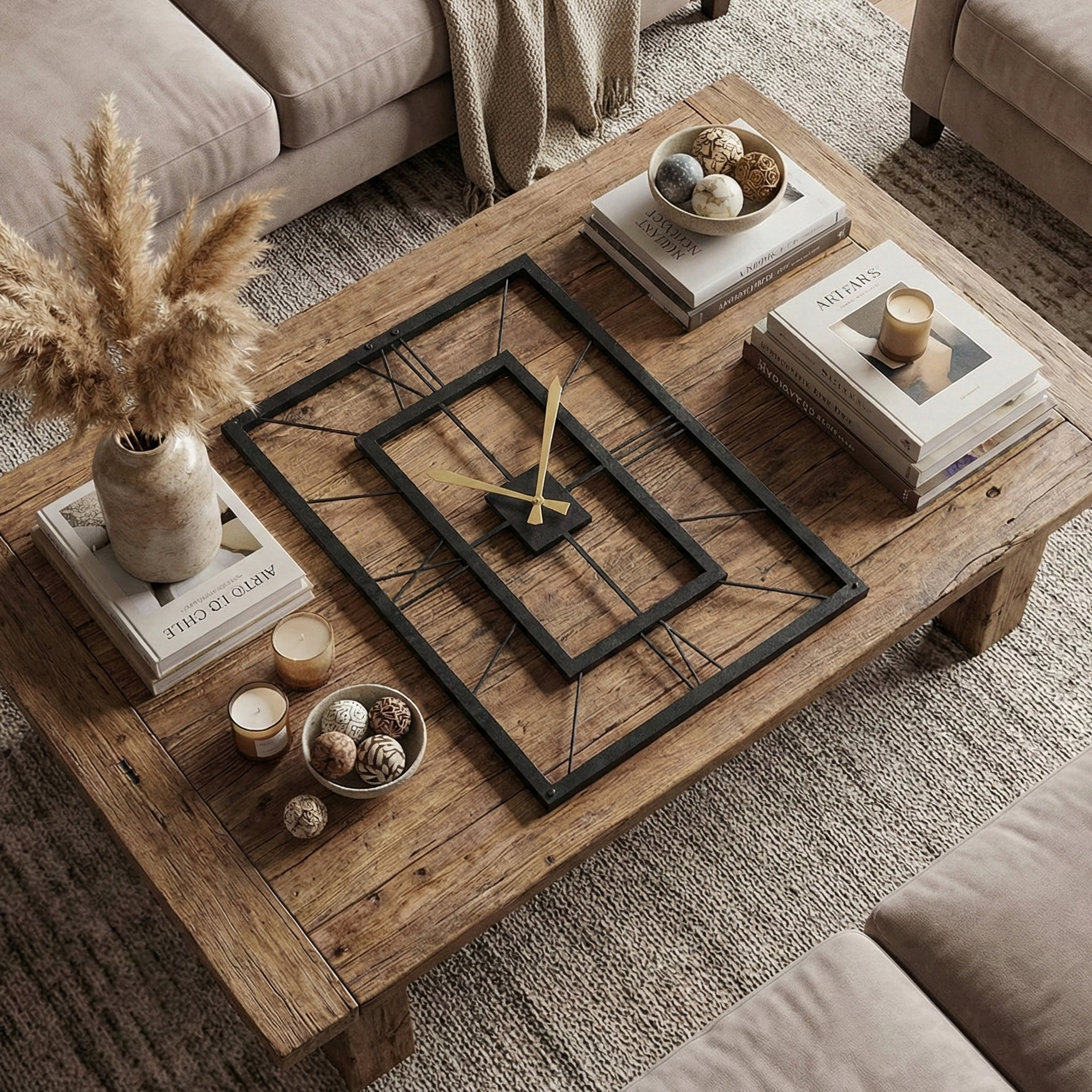 SpiritHome Decorative Rectangle Metal Wall Clock | Wayfair