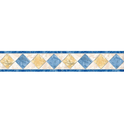 Gracie Oaks Audriaunna Geometric Diamond Tile Wallpaper Border | Wayfair