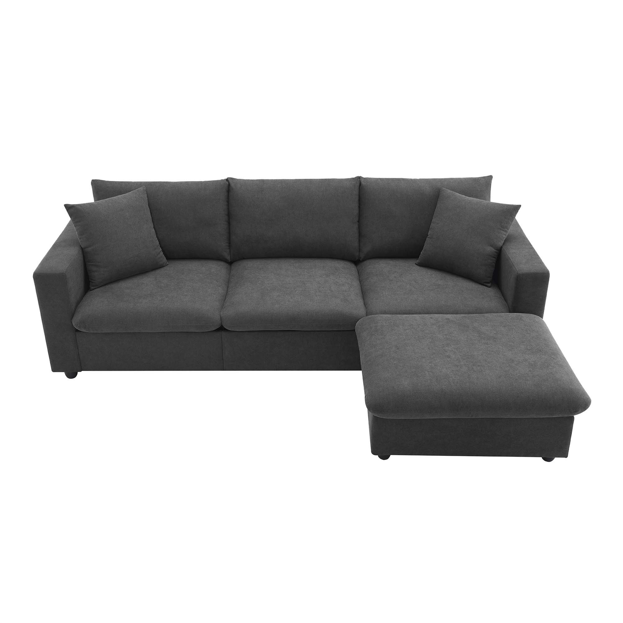 Latitude Run® Modern Sectional Sofa,L-Shaped Couch Set With 2 Free ...