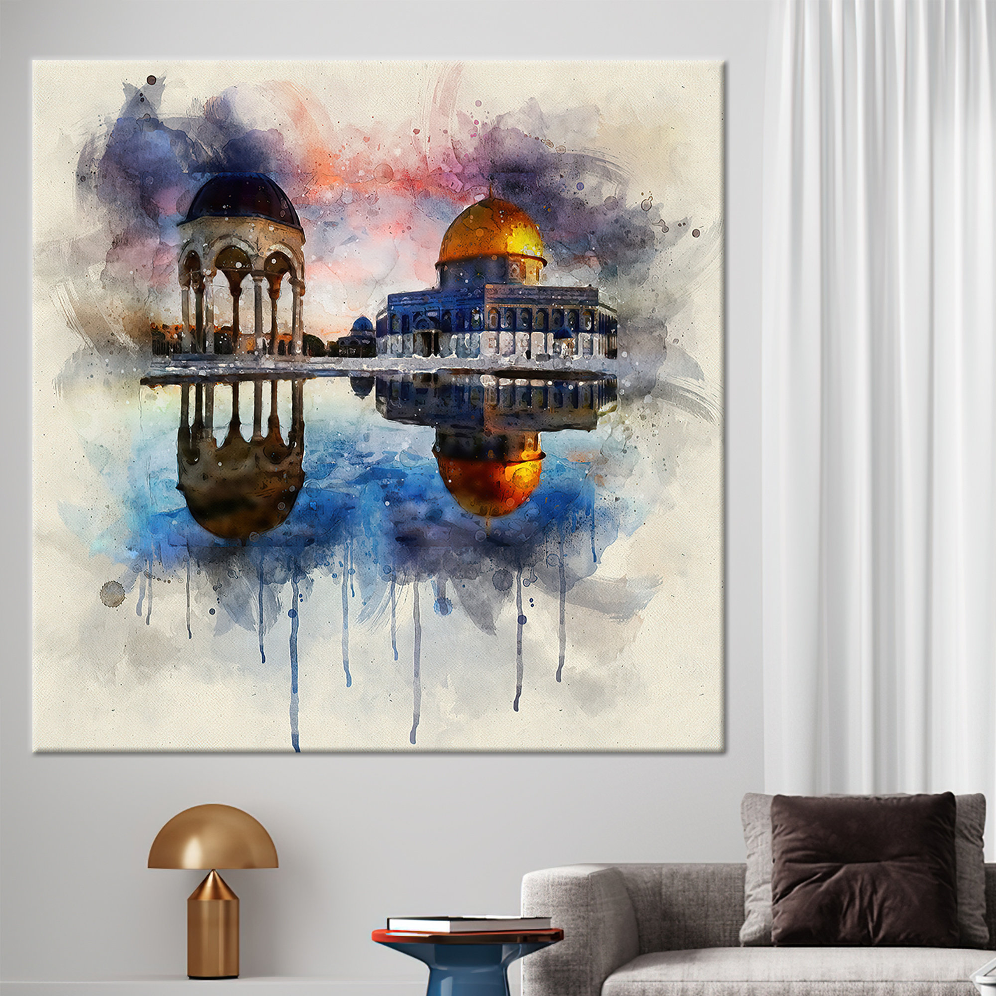 kayra export Al Aqsa Mosque Modern Art Canvas - Muslim Housewarming ...