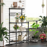 Rebrilliant Bakers Rack For Kitchen With Storage, NSF Certified 4-Tier ...