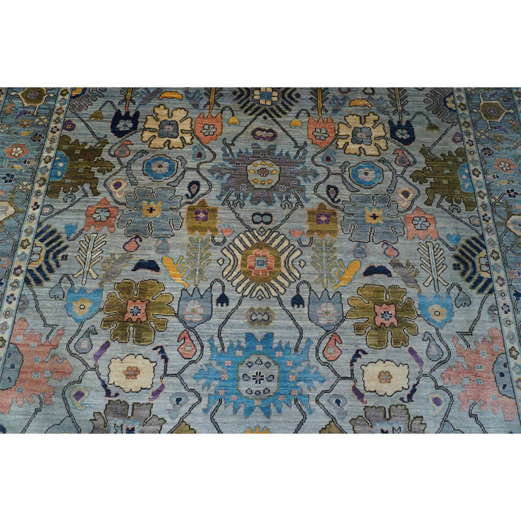 Bokara Rug Co., Inc. High-Quality Hand-Knotted Blue/Brown/Gray Area Rug ...