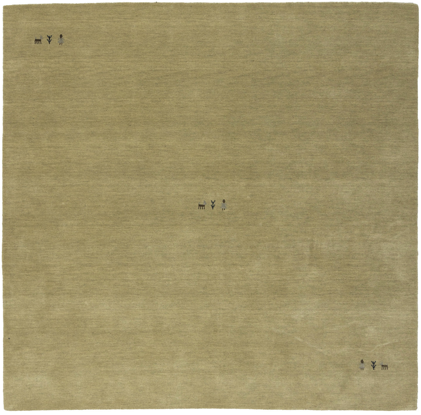 Foundry Select Beige Tribal Square 8X8 Lori Gabbeh Oriental Area Rug ...