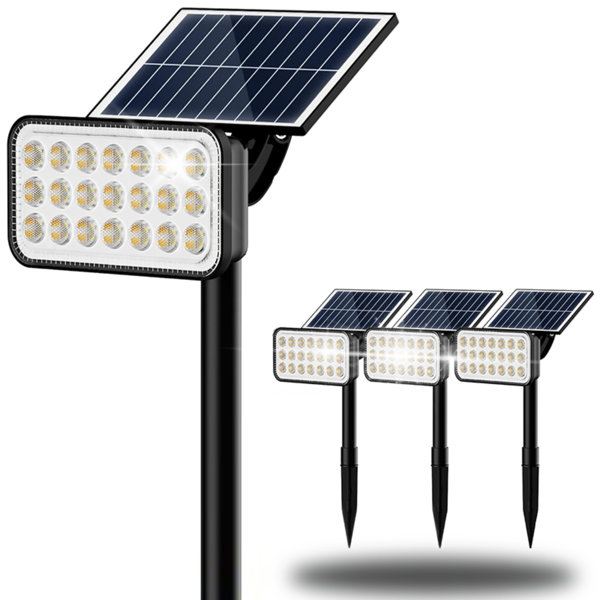 NaBooo Black Low Voltage Solar Powered Integrated LED Spotlight(Set of ...