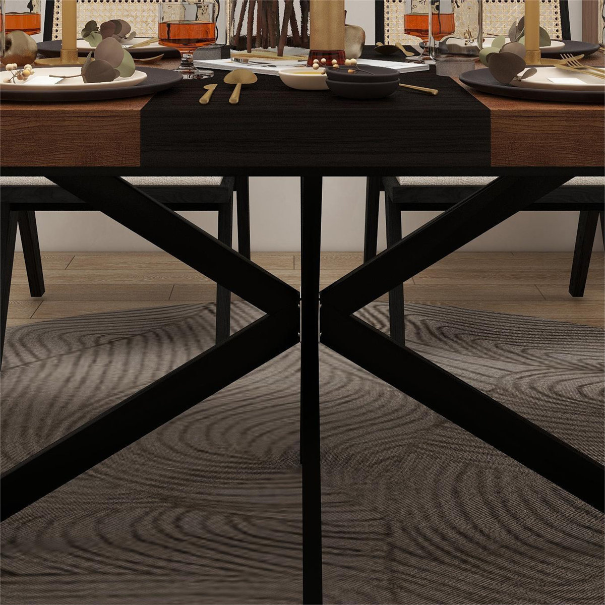 17 Stories 55.11" -70.86" Vintage Rectangular Stretch, Antique Wood ...