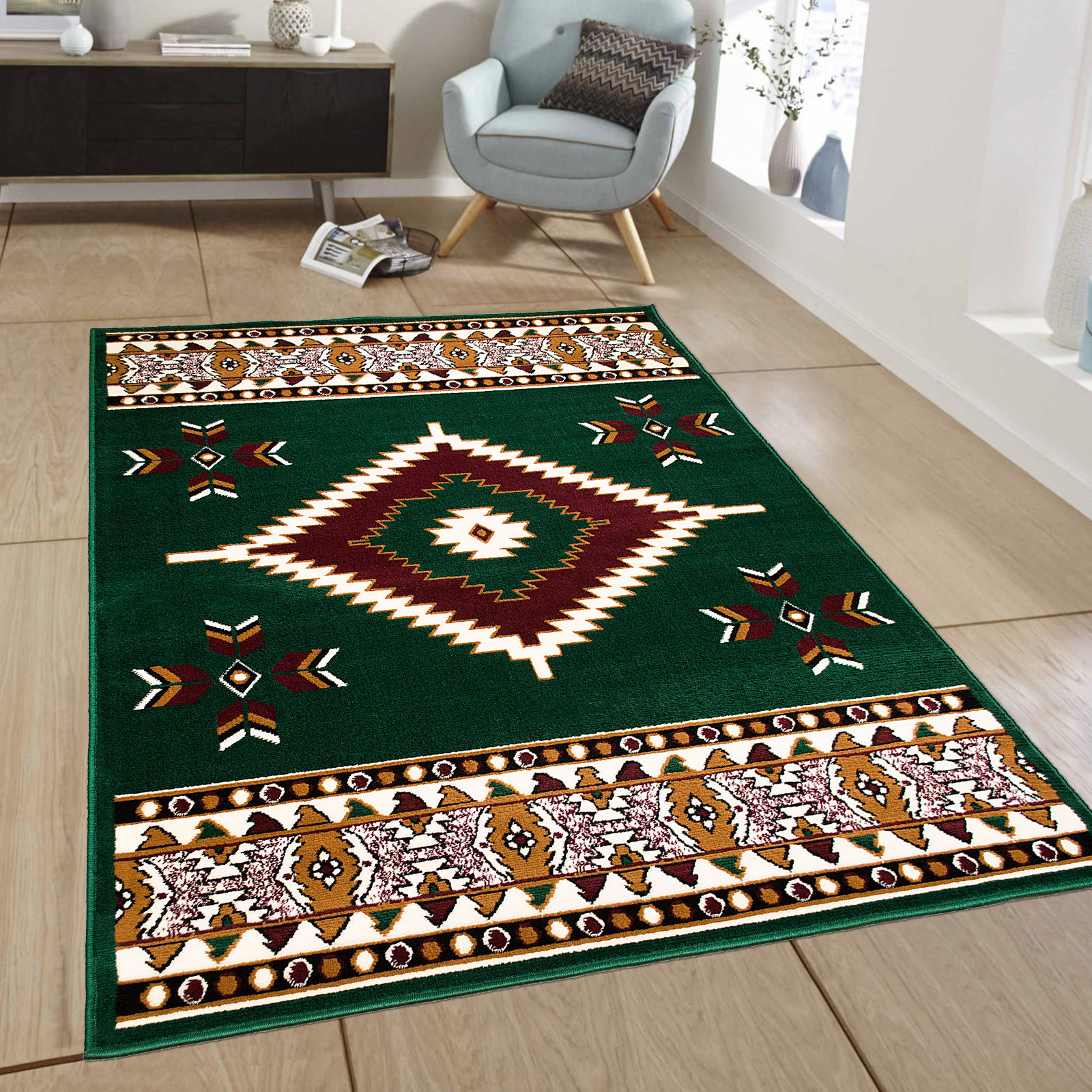 AllStar Rugs Green Rug & Reviews | Wayfair