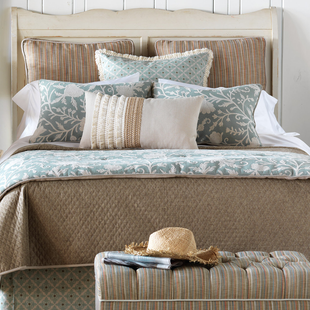 Eastern Accents Avila Bowen Brown Reversible Coverlet & Reviews | Wayfair