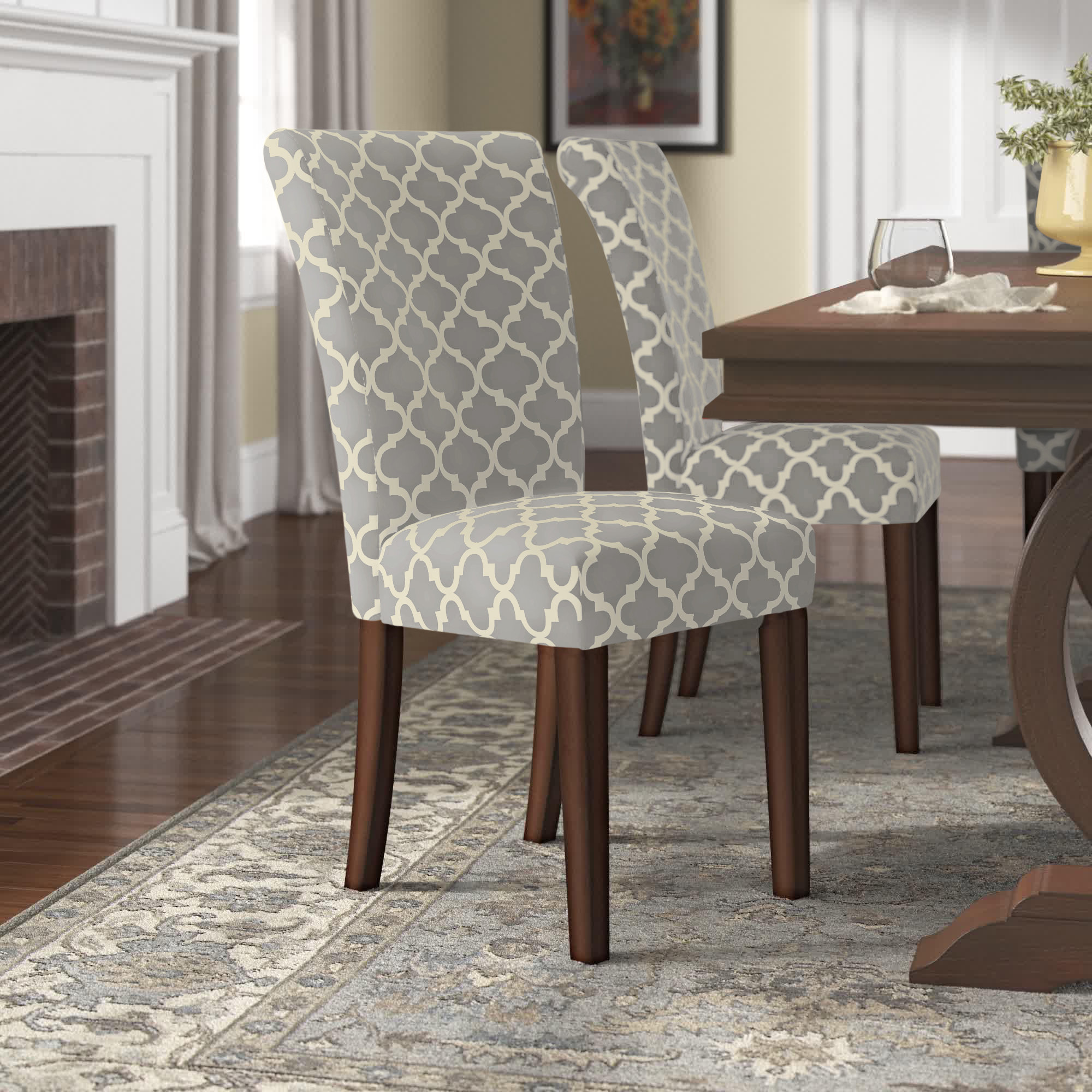 Three Posts™ Lancaster Fabric Upholstered Dining Chair & Reviews | Wayfair