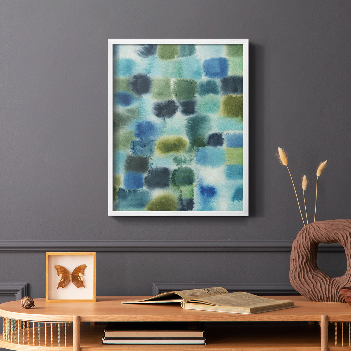 Wrought Studio™ Earthy Plexus II Framed Print - Solid Wood | Wayfair