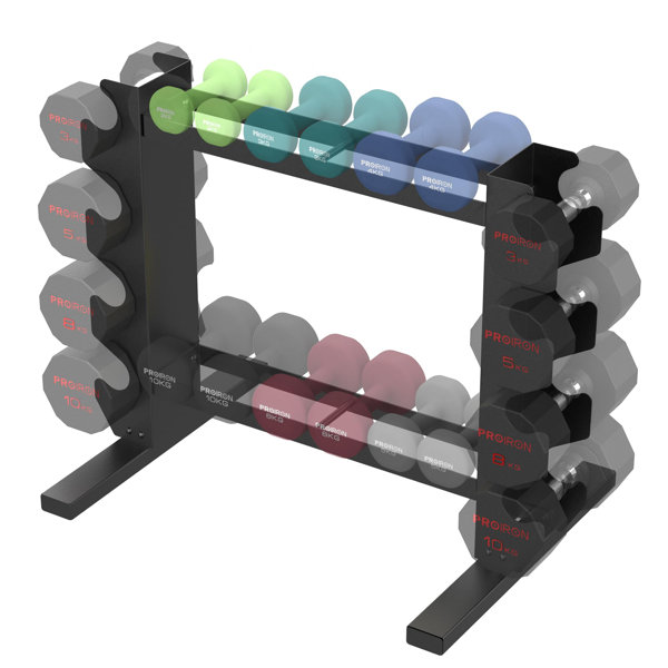 Brayden Studio® Compact Dumbbell Rack Stand Only, Stable Dumbbell ...