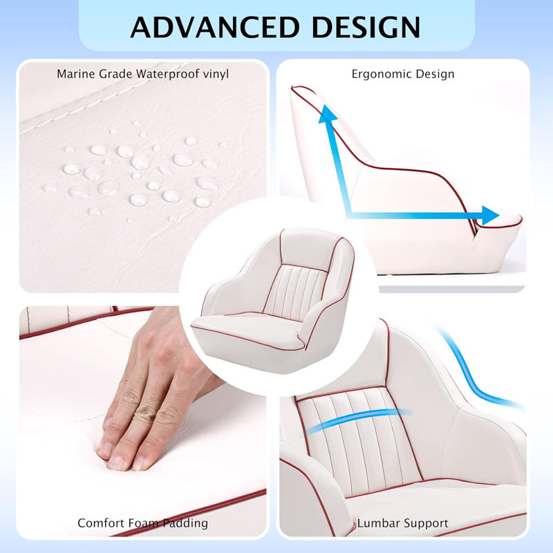 Wrought Studio™ Captain Bucket Seat Boat Seat, Boat Cabin Seating ...