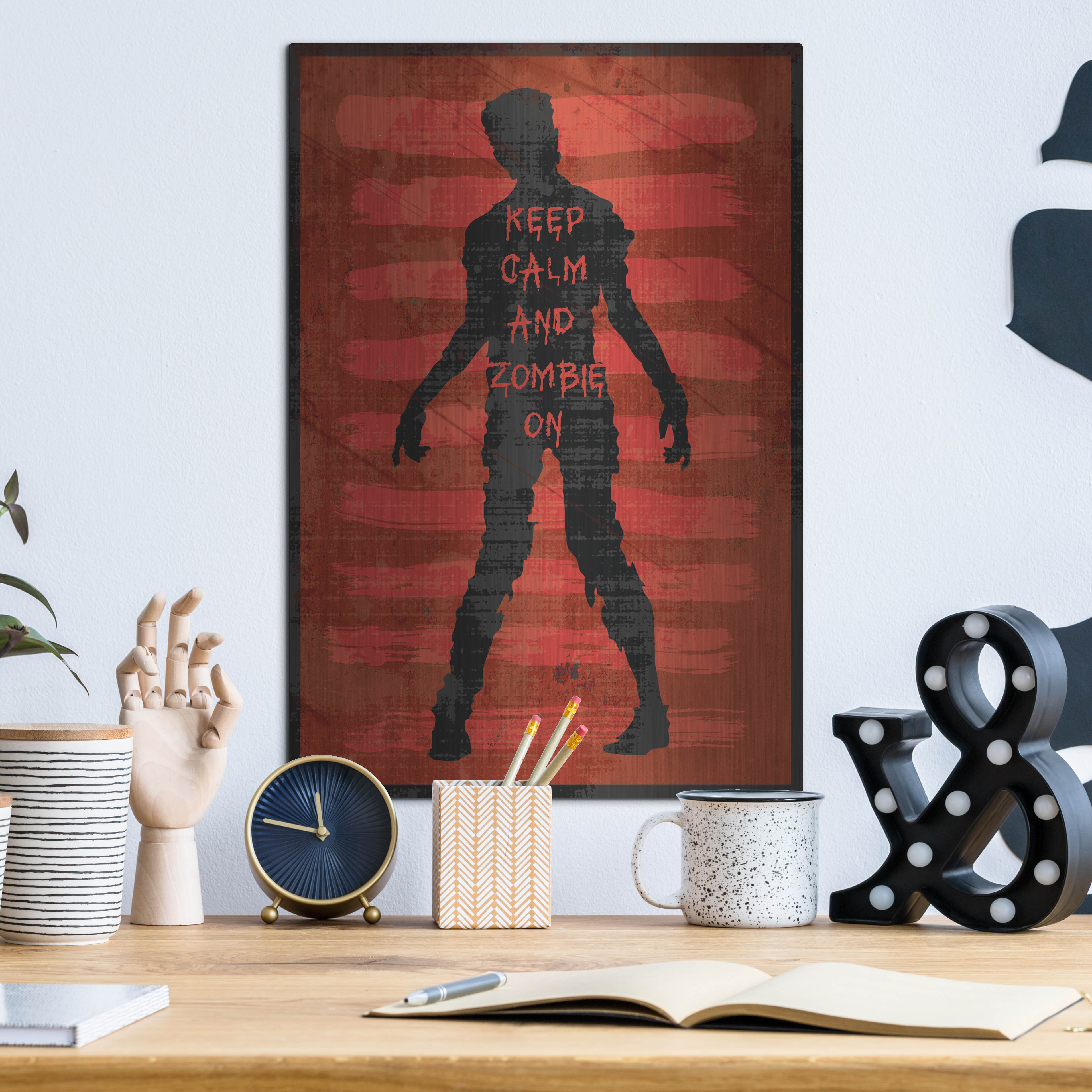 Winston Porter 'Calm Zombie' by Erin Clark Metal Wall Art | Wayfair