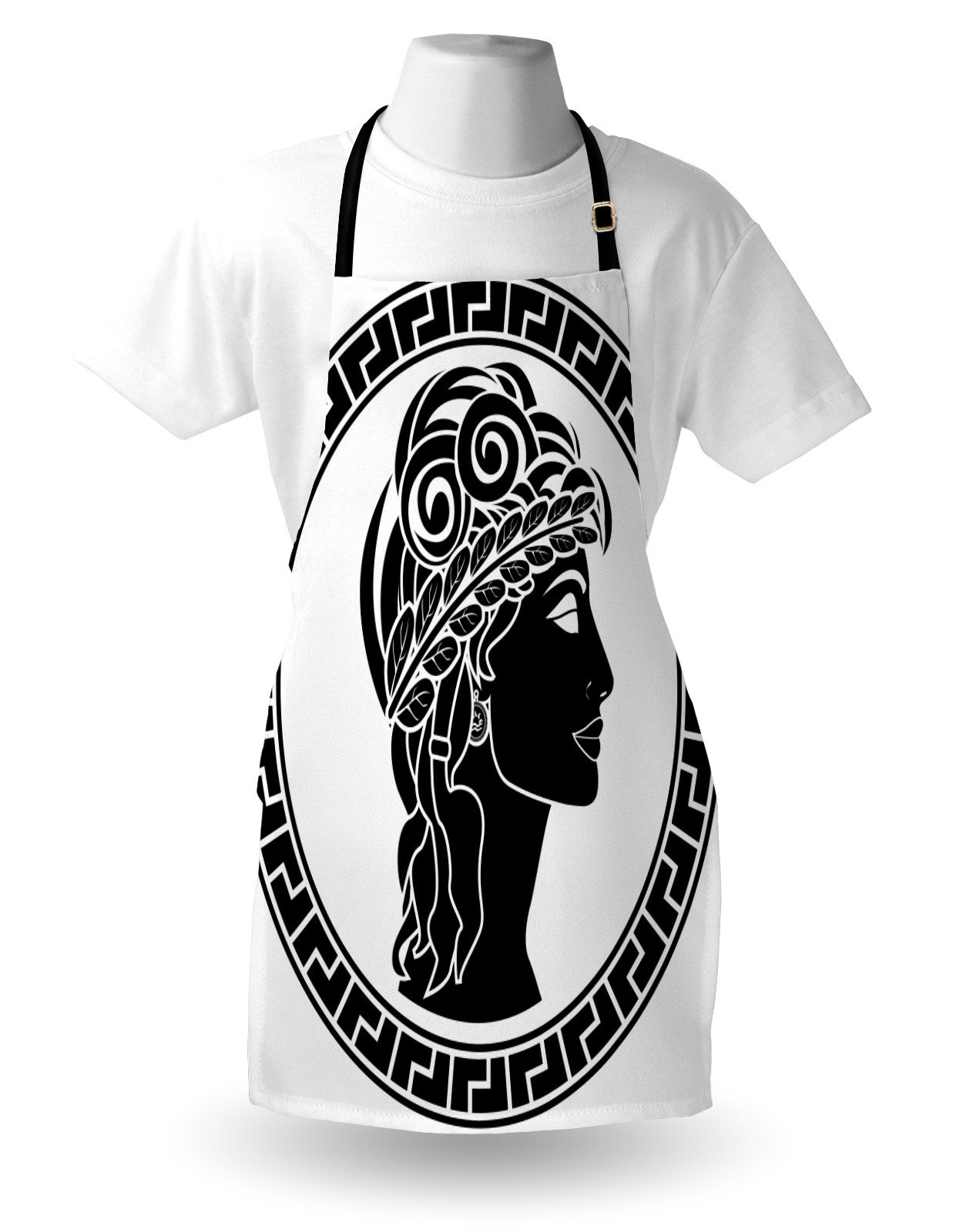 East Urban Home Retro Apron Unisex, Roman Woman, Adult Size, Black ...