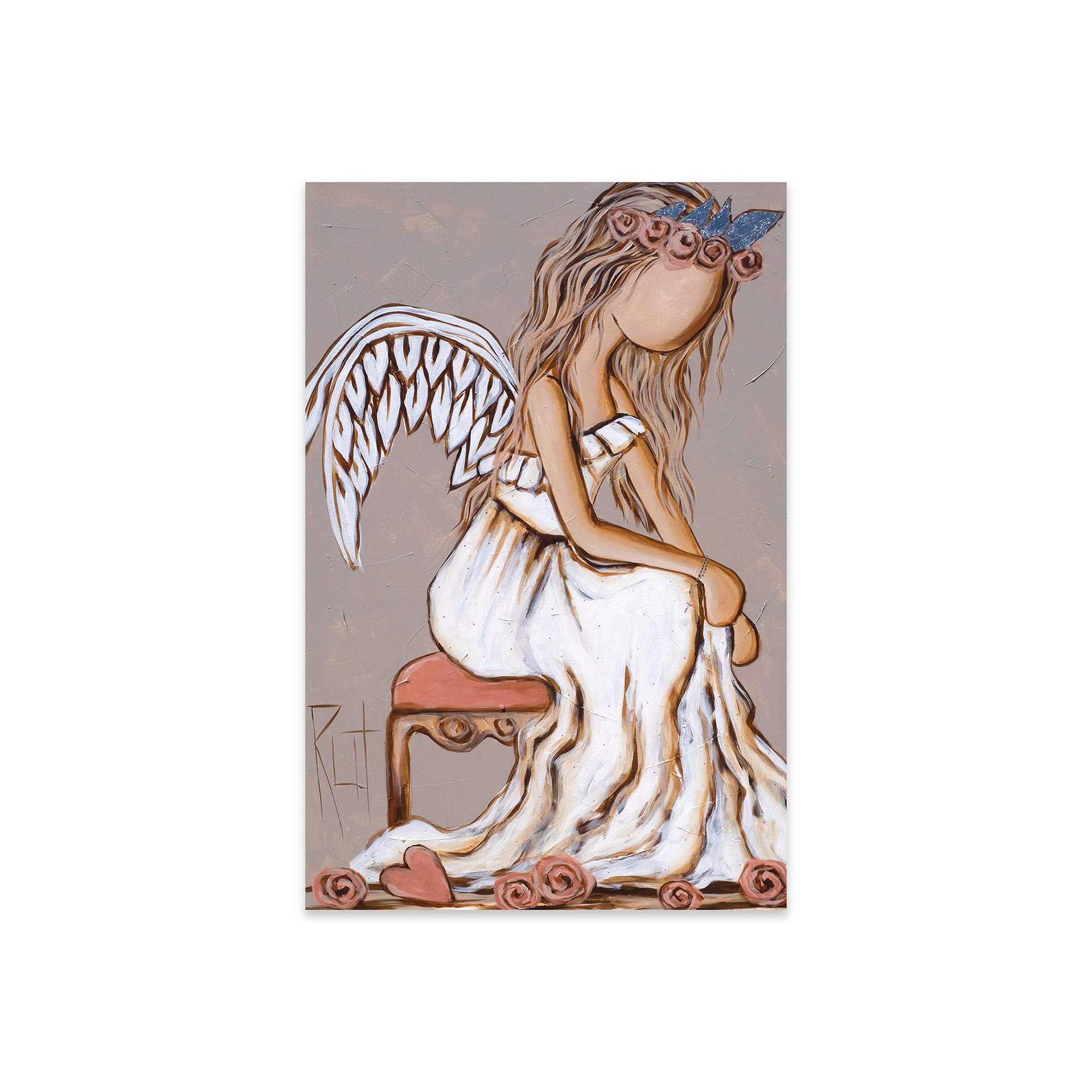 Trinx Angel With Crown On Plastic / Acrylic by Ruth's Angels Painting ...