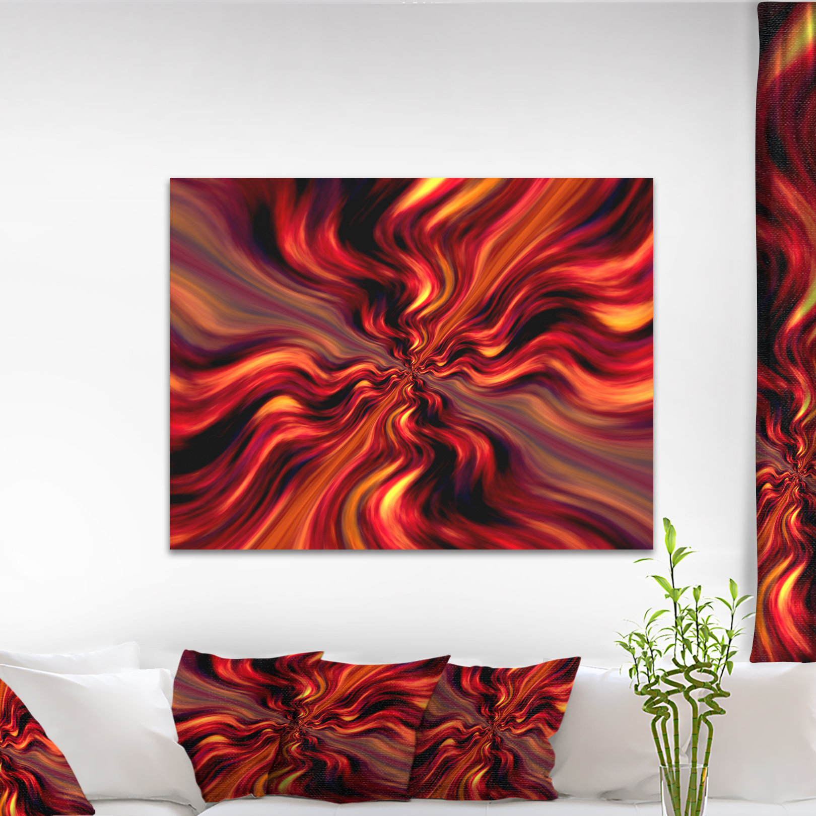 The Twillery Co.® Corwin Abstract 'Red Infinity Illustration' Graphic ...