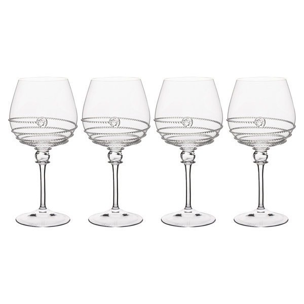 Juliska Amalia 4 - Piece 20oz. Glass Red Wine Glass Stemware Set | Wayfair
