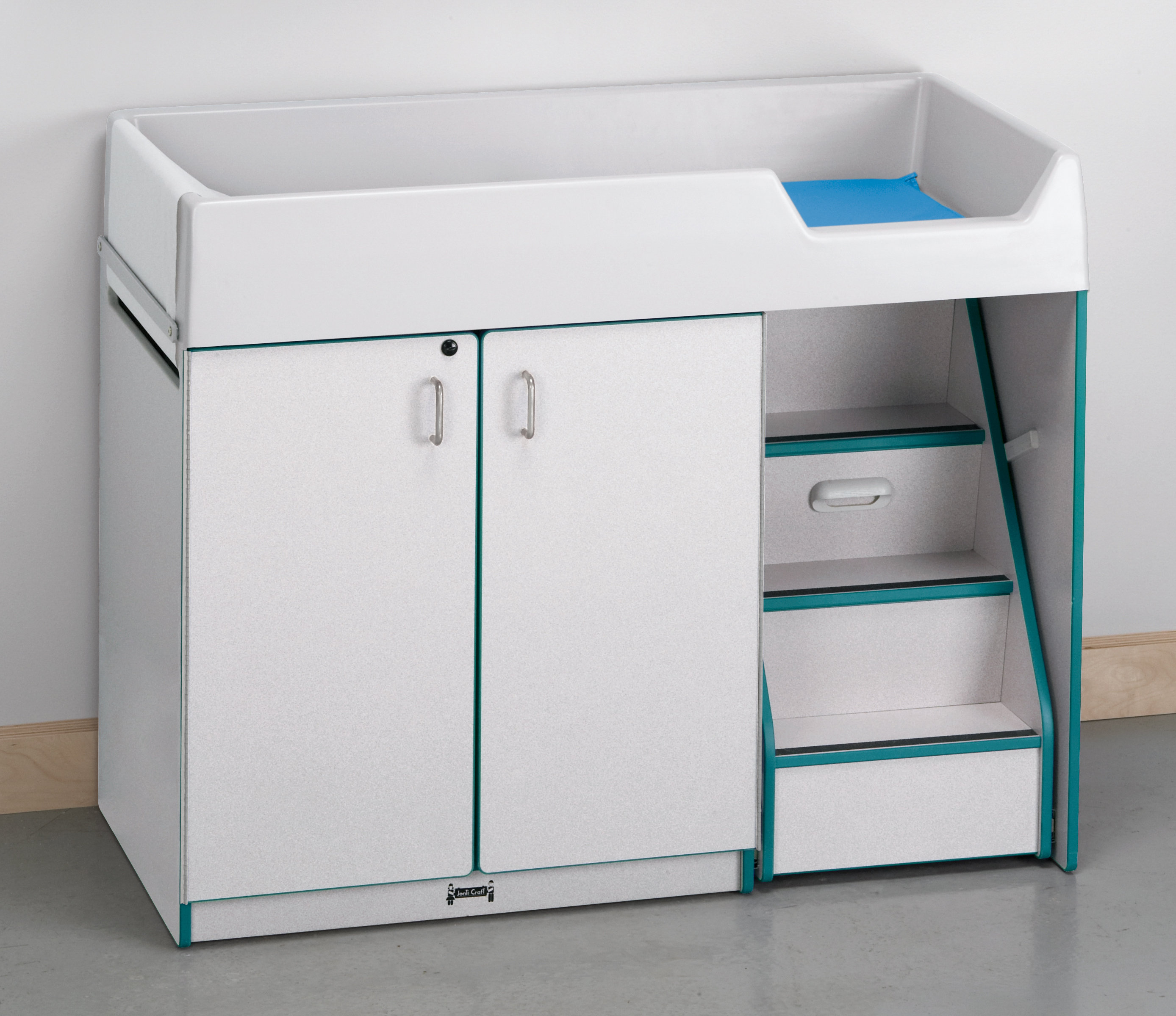 Jonti-Craft Rainbow Accents Diaper Changer with Stairs | Wayfair