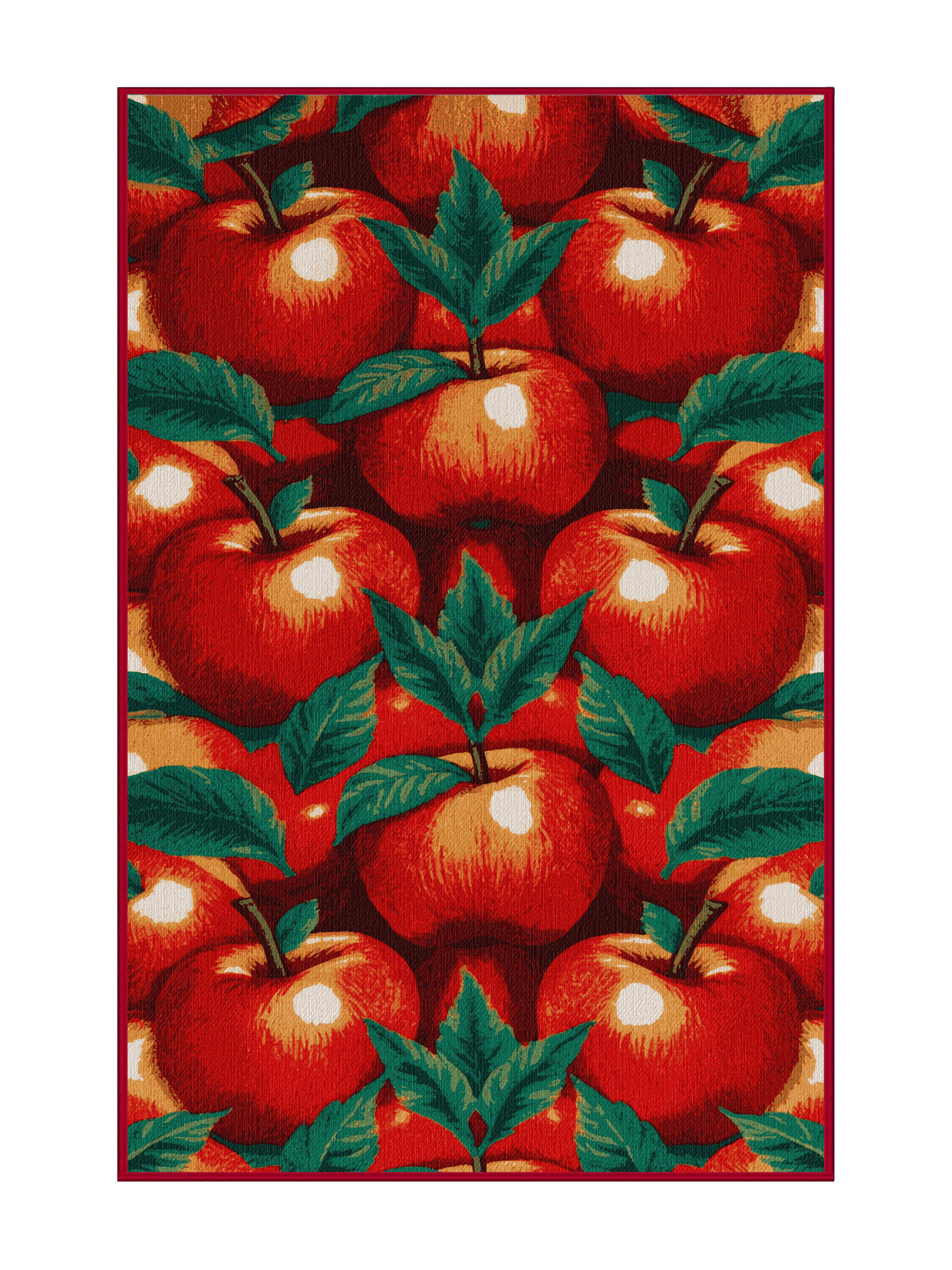 One Allium Way® Washable Tahitian Apple Fruits Area Rug | Wayfair