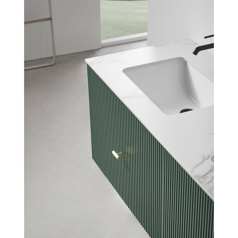 AllModern Jamell 59.06'' Wall Mounted Double Bathroom Vanity with ...