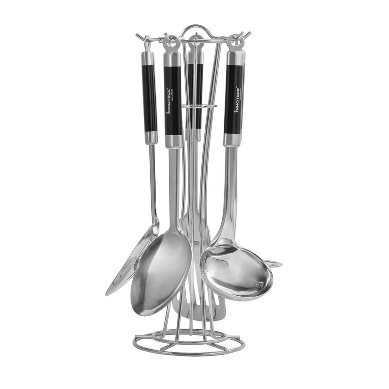 Innoteck Essentials 5pcs Stainless Steel Cooking Utensil Set with Wire ...