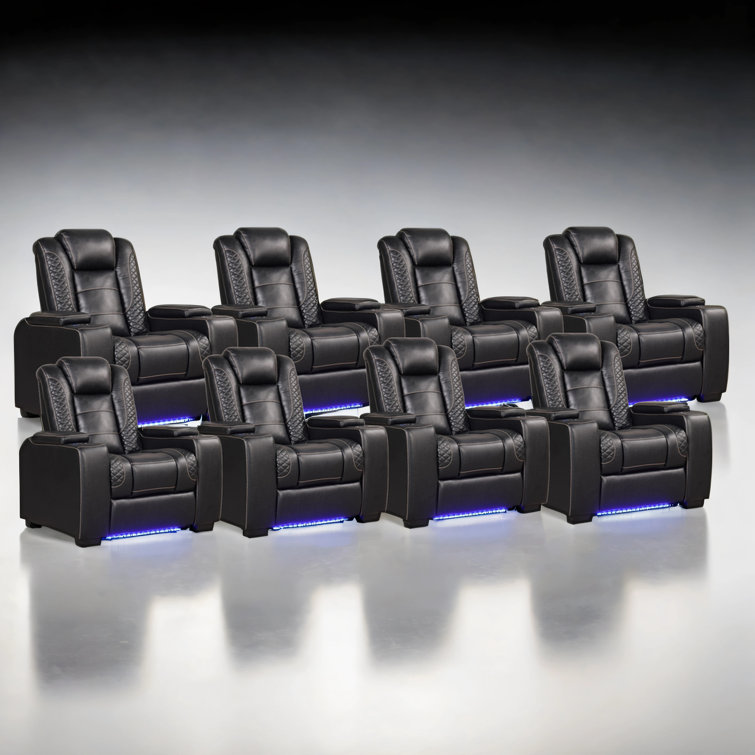 Wildon Home® 40.1'' Adjustable Headrest Power Recliner Man Cave Home ...