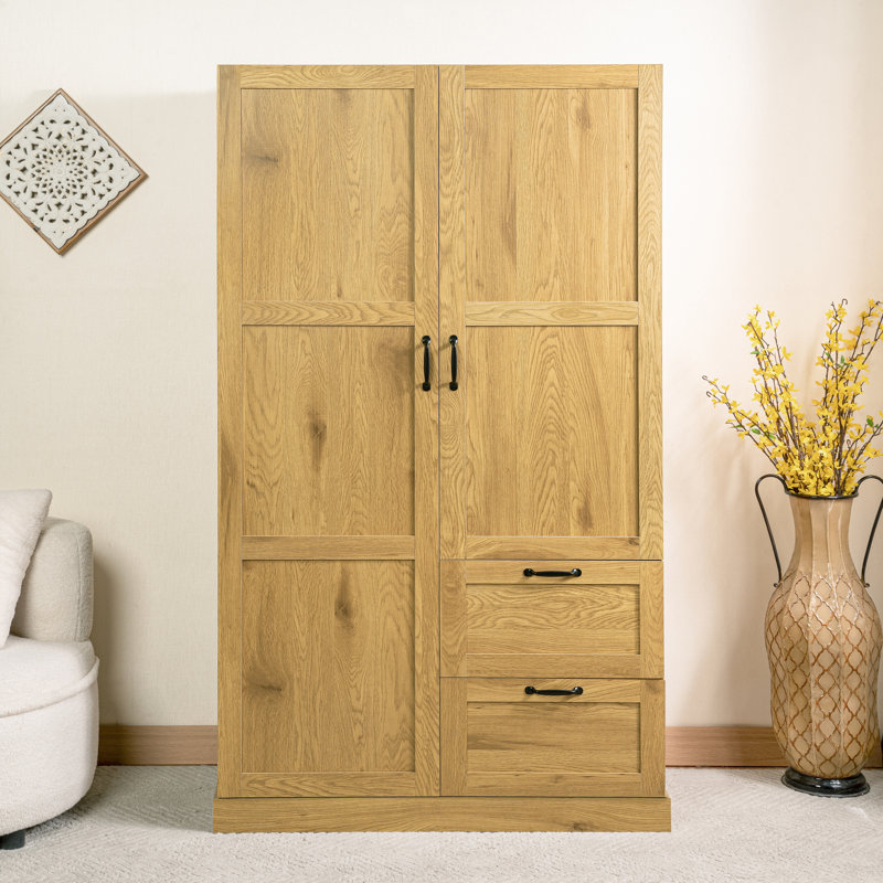 Gracie Oaks Multipurpose Bedroom Armoire Wardrobe Closet Pantry Storage ...