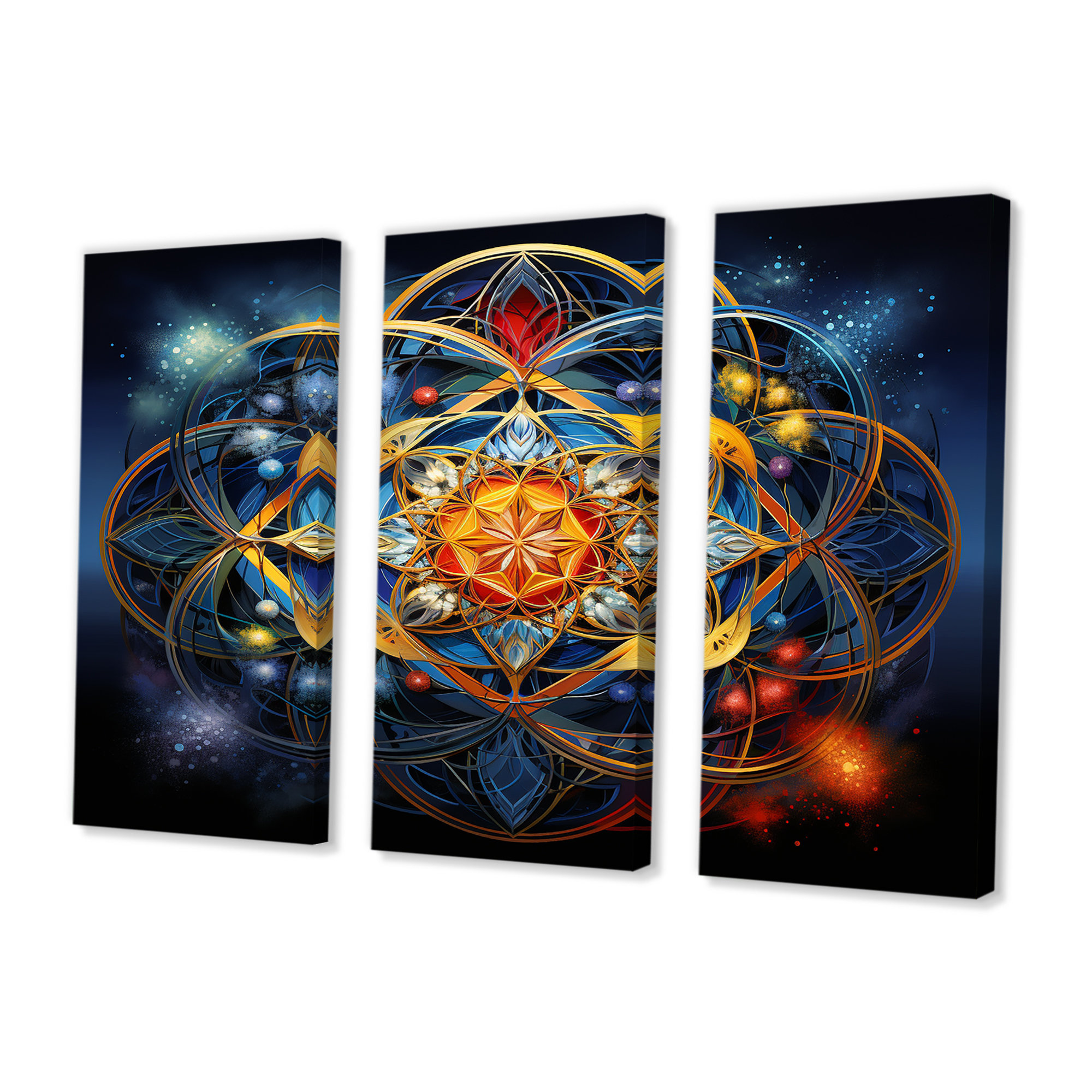 Bungalow Rose Purple Cosmic Mystery - Boho Mandala Wall Art Living Room ...