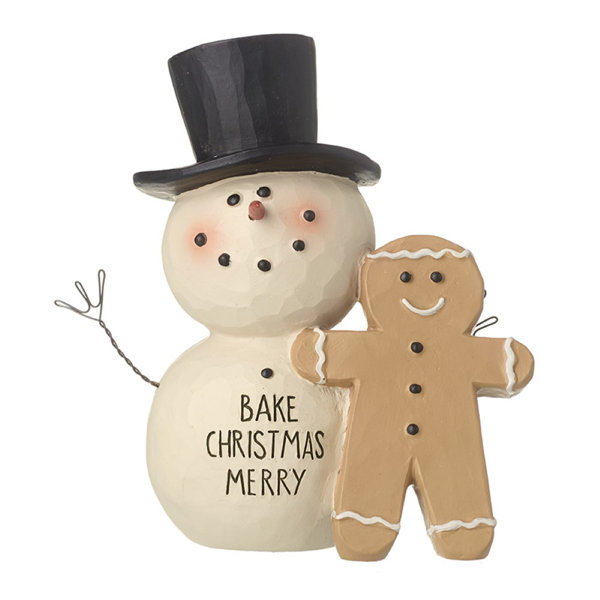 The Seasonal Aisle Snowman and Gingerbread Man Decoration | Wayfair.co.uk